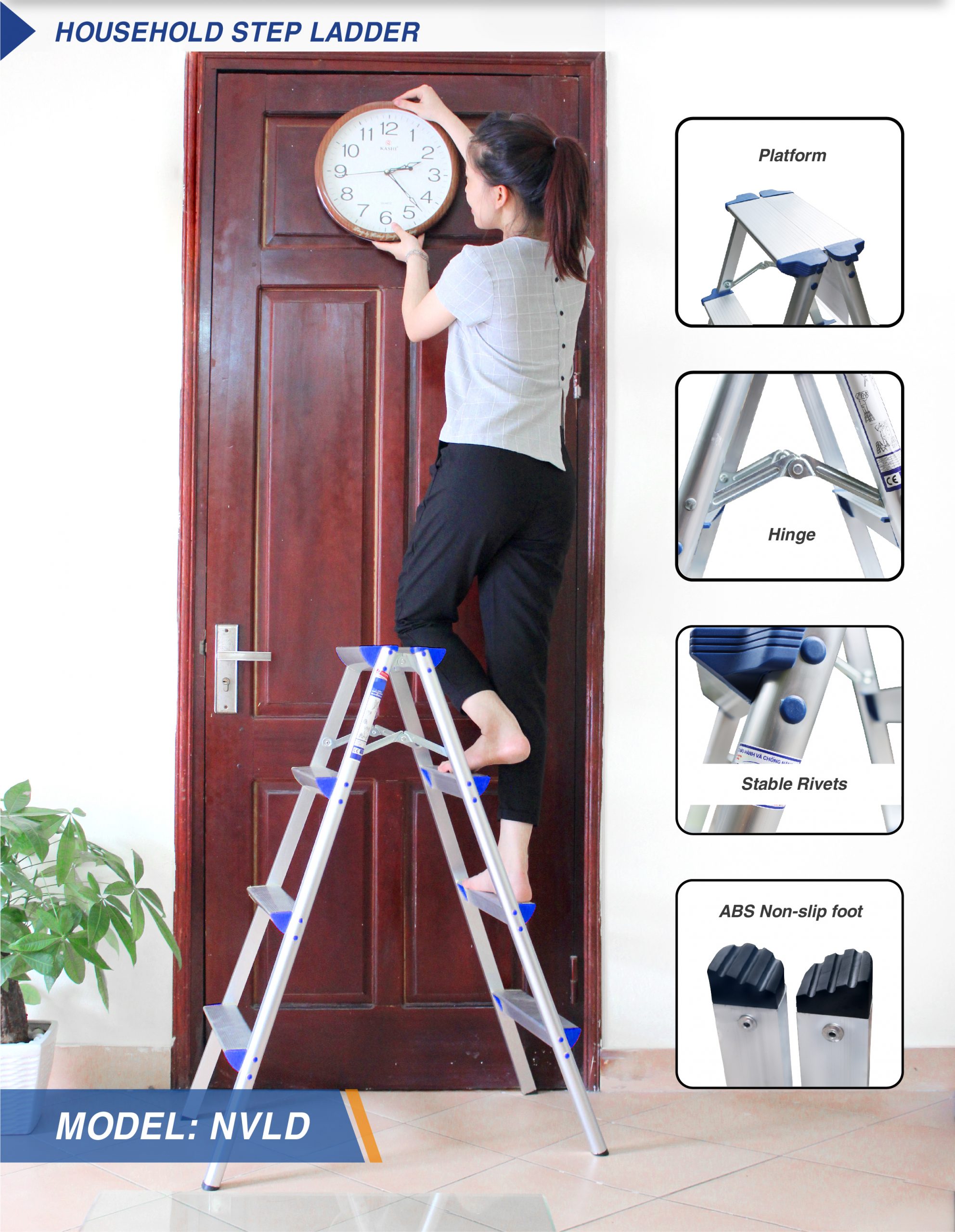 a-shape step ladder nvld-06 - aluminum ladder viet